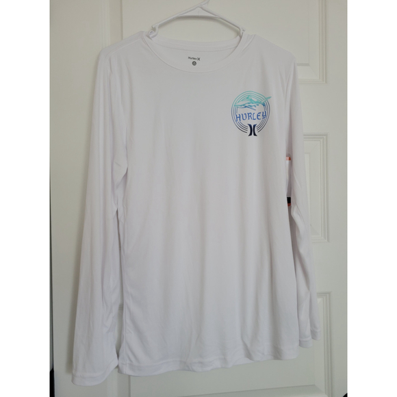 Hurley | Swim | Boys Hurley Long Sleeve Sun Shirt Upf 5 Xxl White Shark ...